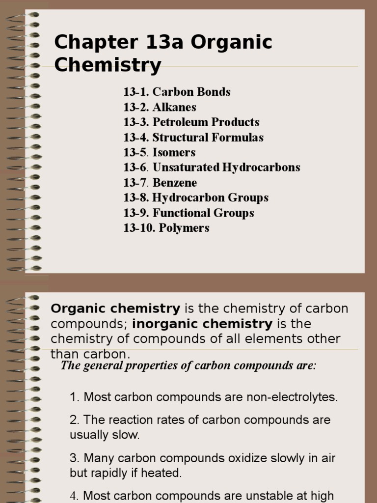 C13 Organic Chemistry | PDF | Hydrocarbons | Alkane