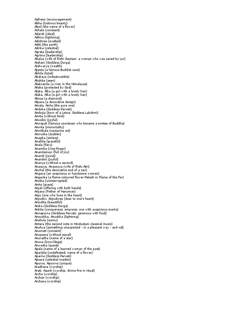 Name of Baby | PDF | Devi | Krishna