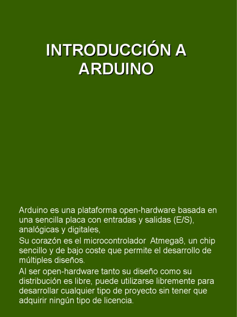 Introduccion Arduino | PDF | Arduino | USB