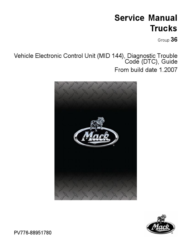 VECU Diagnostic Trouble Codes (Mack)