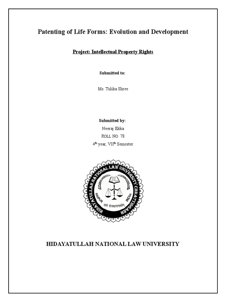 Patenting New Life Forms in IPR | PDF | Trips Agreement | Patent