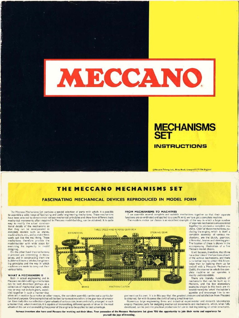 Meccano - Mechanisms Manual - 1970 | PDF