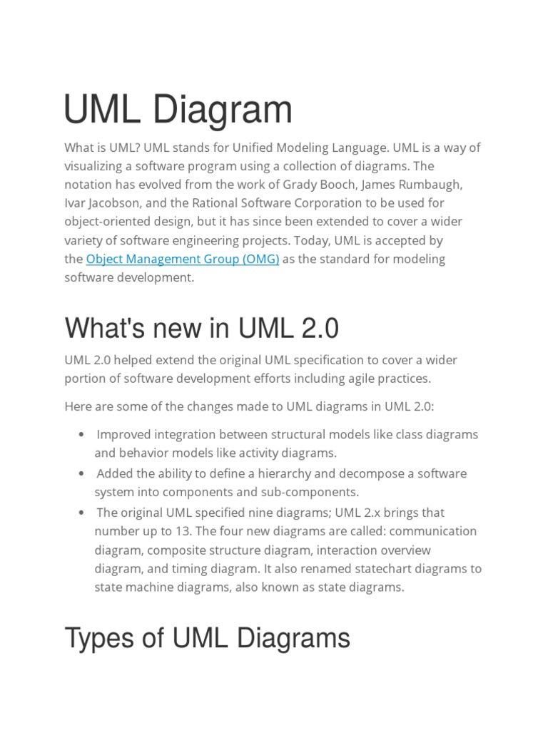 UML Diagram | PDF | Unified Modeling Language | Software Design