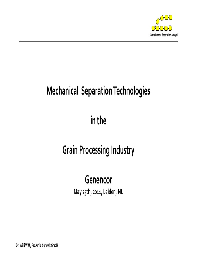 1 - Presentation Genencor 2011 05 25 | PDF | Filtration | Starch