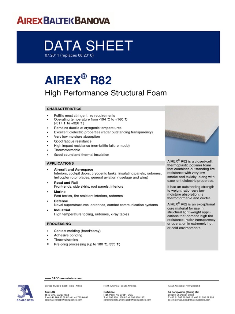 Airex Foam | PDF | Strength Of Materials | Thermoplastic