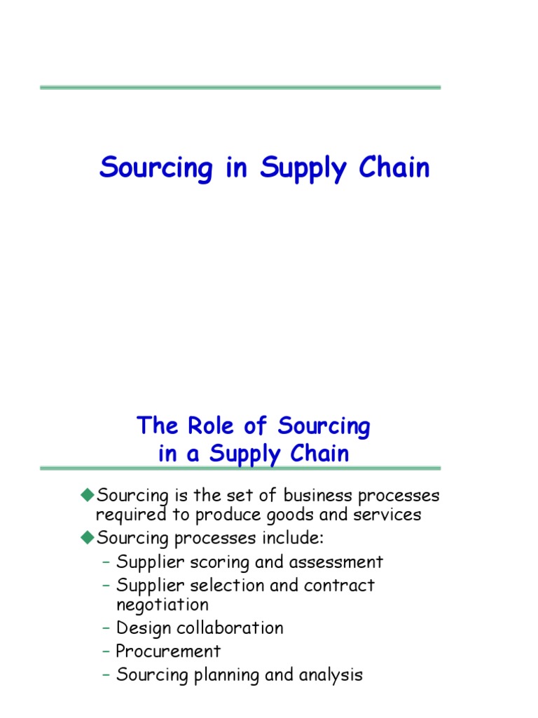 Outsourcing in Supply Chain Management | PDF | Procurement | Supply Chain