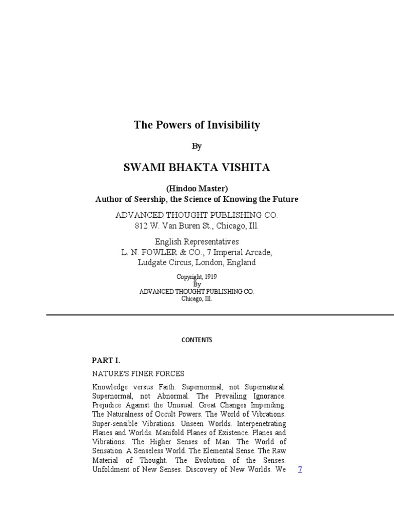 The Power of Invisibility | PDF | Mediumship | Senses
