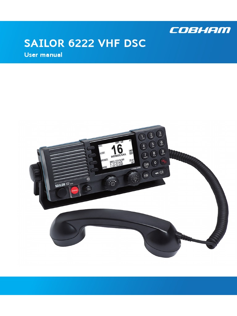 Sailor VHF 6222 User Manual | Radio Frequency | Radio