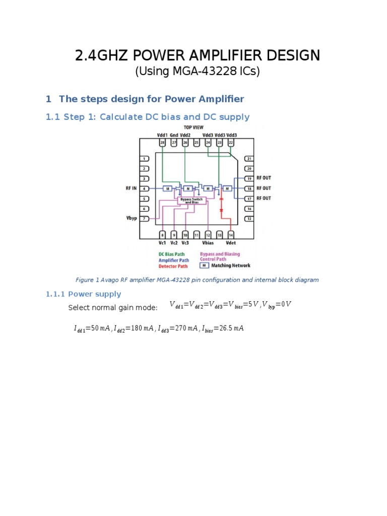 Rf amplifier design with large-signal s-parameters s11