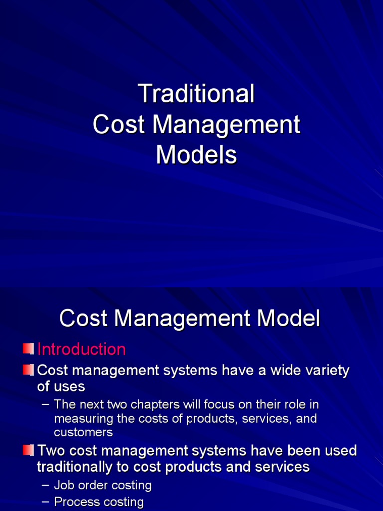 Traditional Cost Management Models | PDF | Cost | Inventory