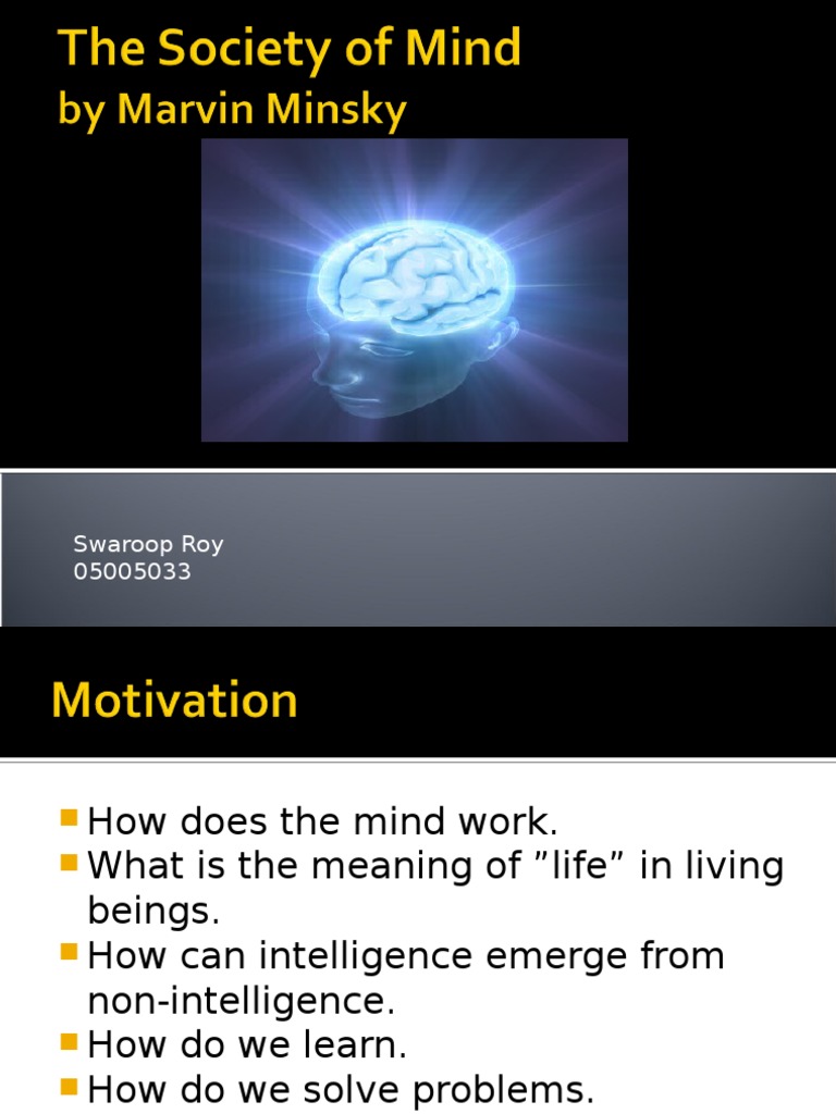 The Society of Mind by Marvin Minsky | PDF | Mind | Emergence