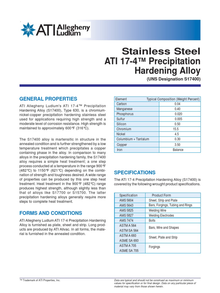 17-4 PH | Download Free PDF | Heat Treating | Alloy