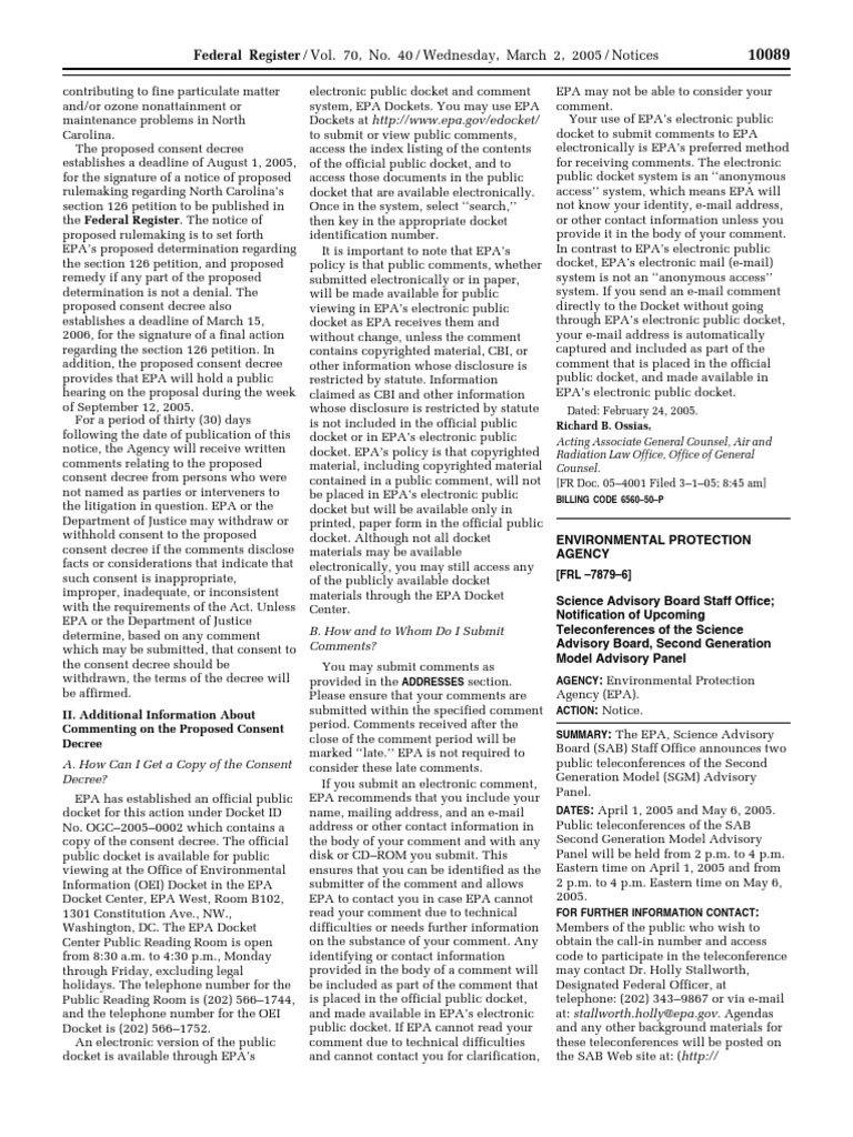 Notice: Air Pollution Control: Citizens Suits Proposed Settlements ...