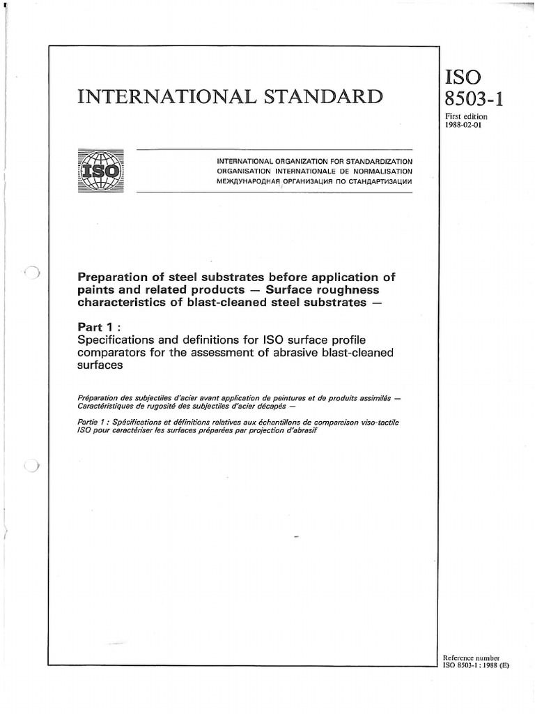 ISO 8503-1 Comparator Ruwheid | PDF