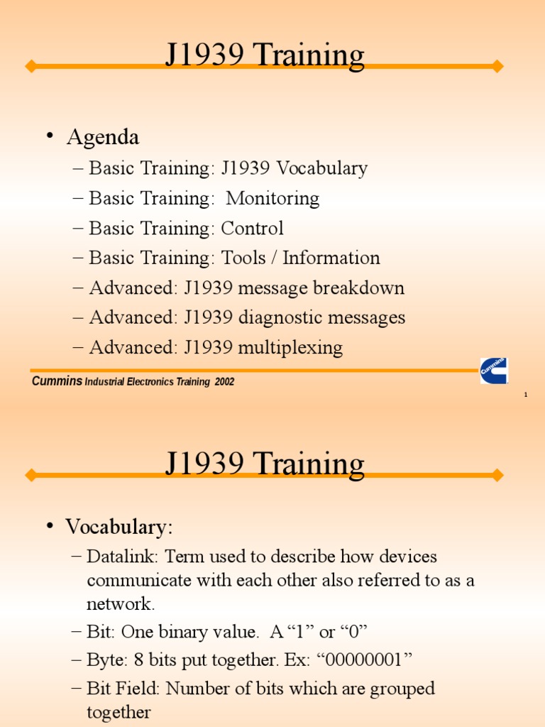 J1939Training Rev2 | PDF | Osi Model | Computer Network