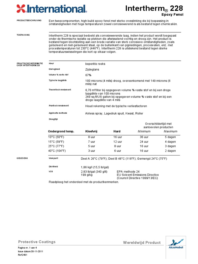 Intertherm 228 30-11-2011 | PDF