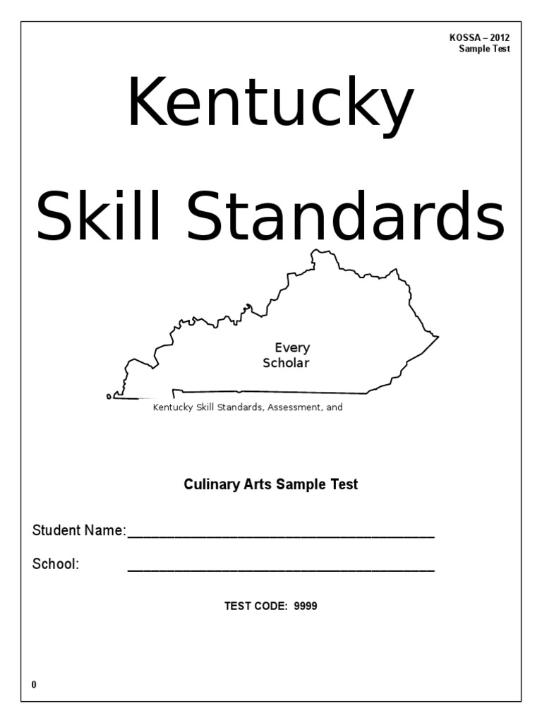 Culinary Arts Sample Test | Download Free PDF | Multiple Choice ...