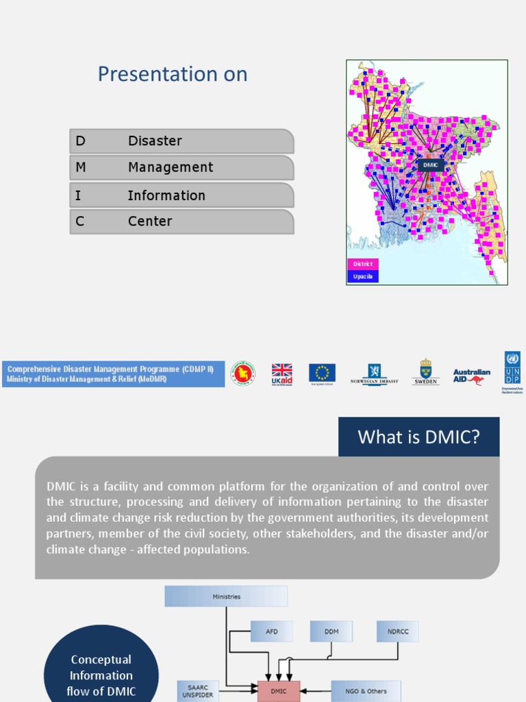 Presentation On DMIC | PDF | Emergency Management | Disaster Risk Reduction