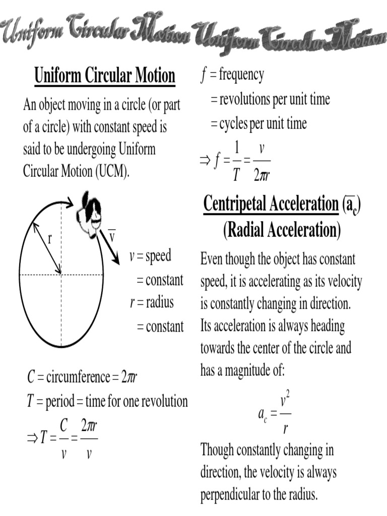 Understanding Uniform Circular Motion | PDF | Acceleration | Dynamics ...