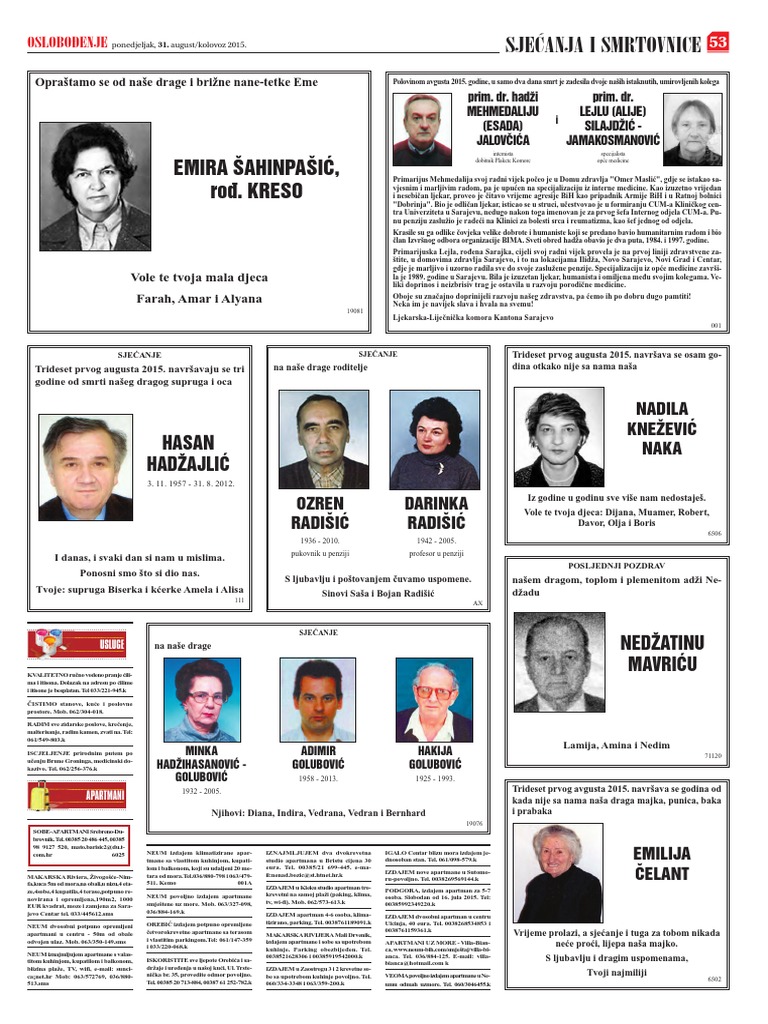 Smrtovnice-31 08 2015 | PDF