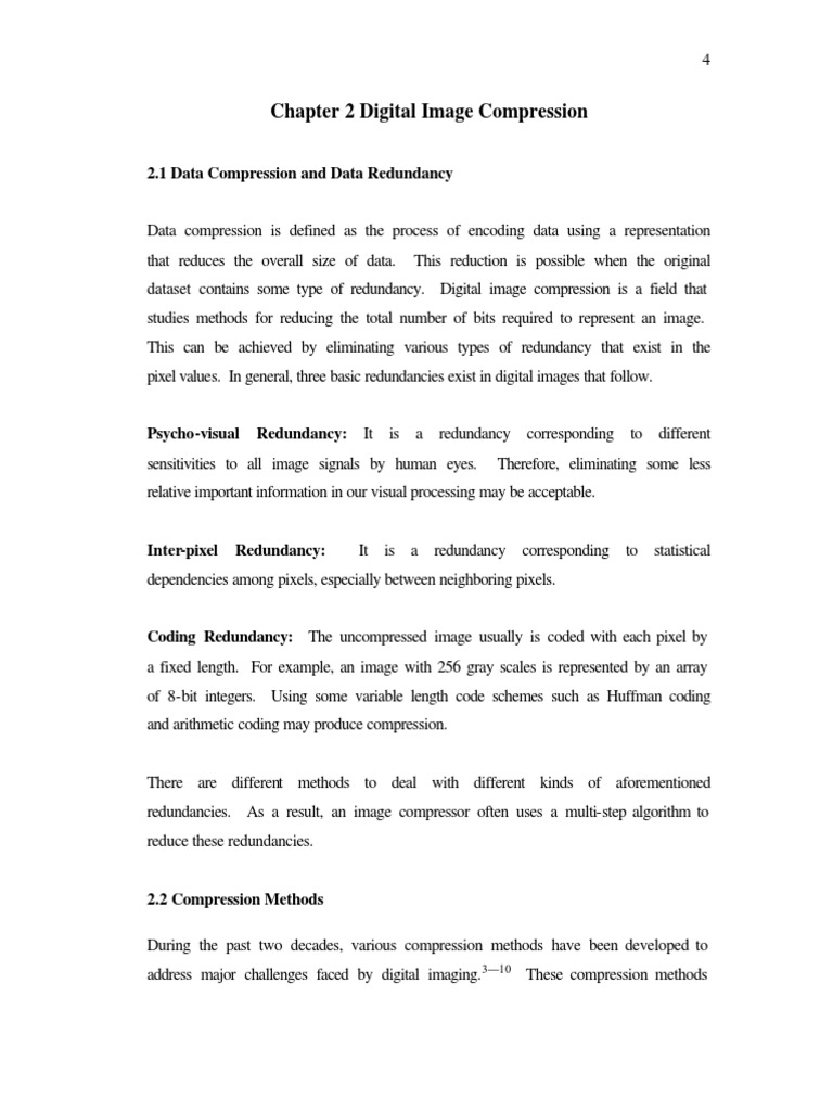 Chapter 2 Digital Image Compression Pdf Data Compression Multidimensional Signal Processing