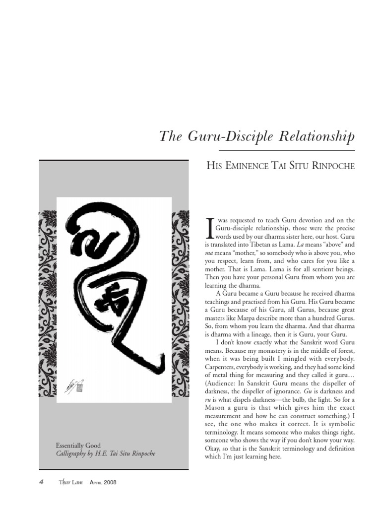 Understanding the Guru-Disciple Relationship | PDF | Vajrayana | Guru