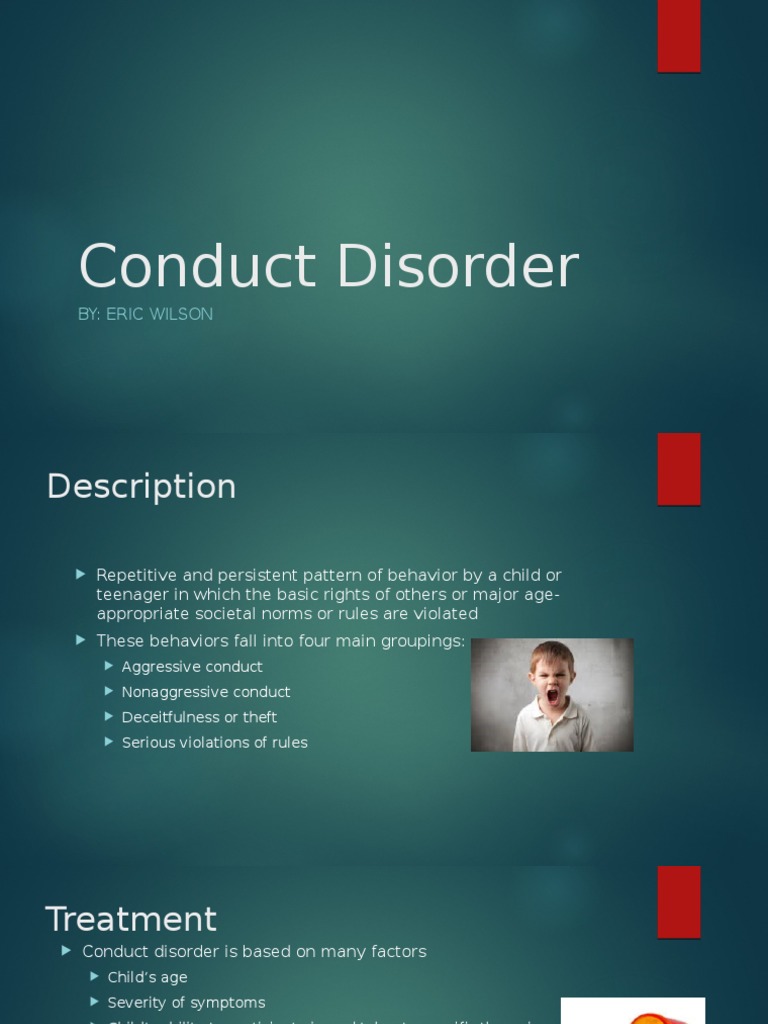 Conduct Disorder Presentation | PDF