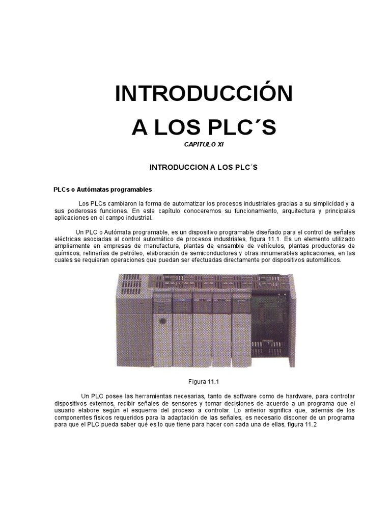 Introduccion A Los Controladores Lógicos Programables Pdf Controlador Lógico Programable