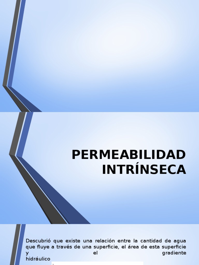 Permeabilidad Intrínseca del Suelo | PDF | Permeabilidad (Ciencias de ...
