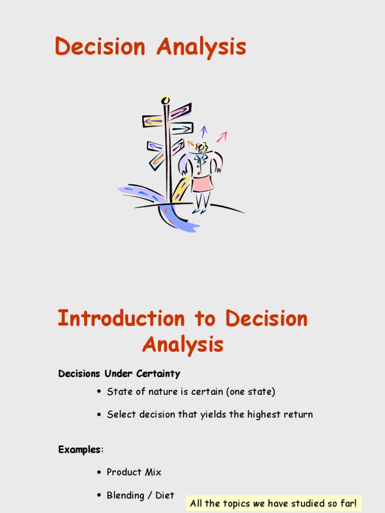 Decision Analysis | PDF | Utility | Risk Aversion