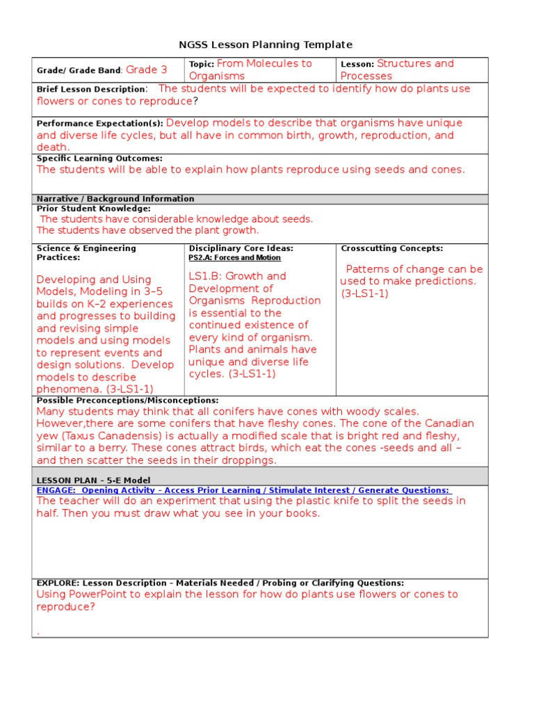 Grade 3 Plant Reproduction Lesson Plan | PDF | Wellness
