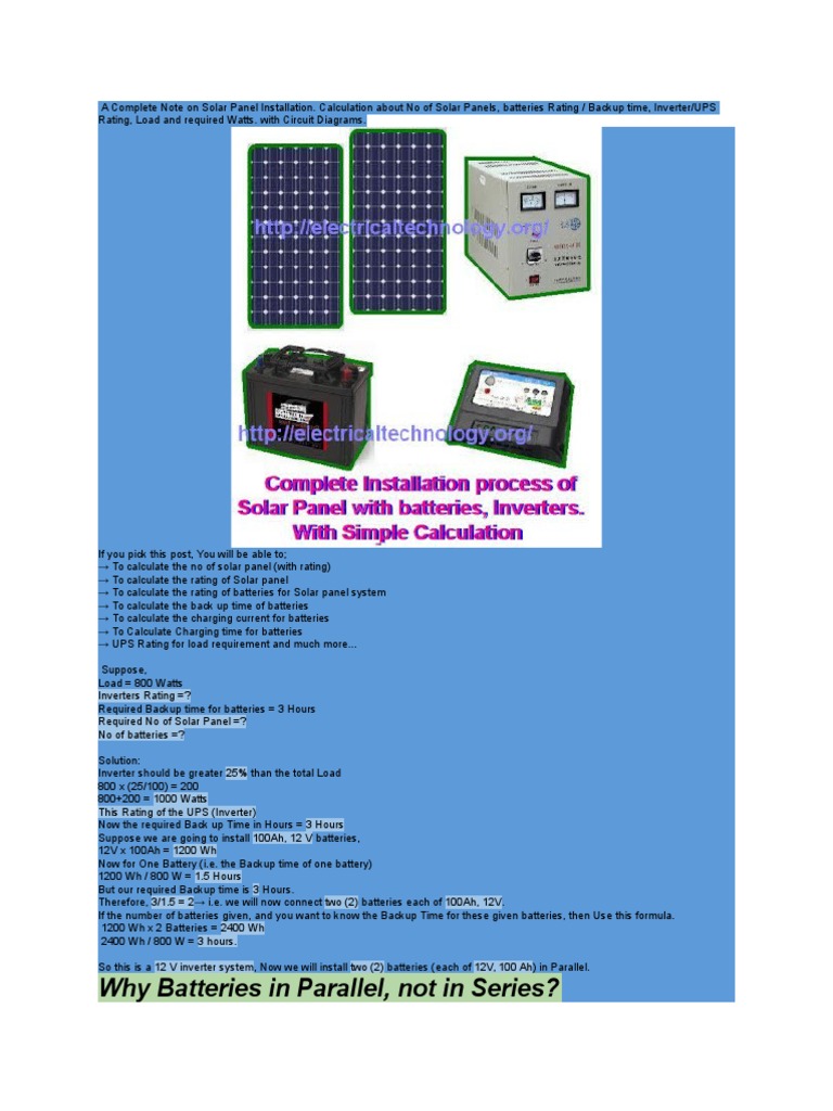 Calculating Solar Panel System Components: A Step-by-Step Guide to ...