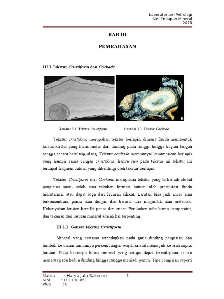 Tekstur Crustiform Dan Cockade | PDF
