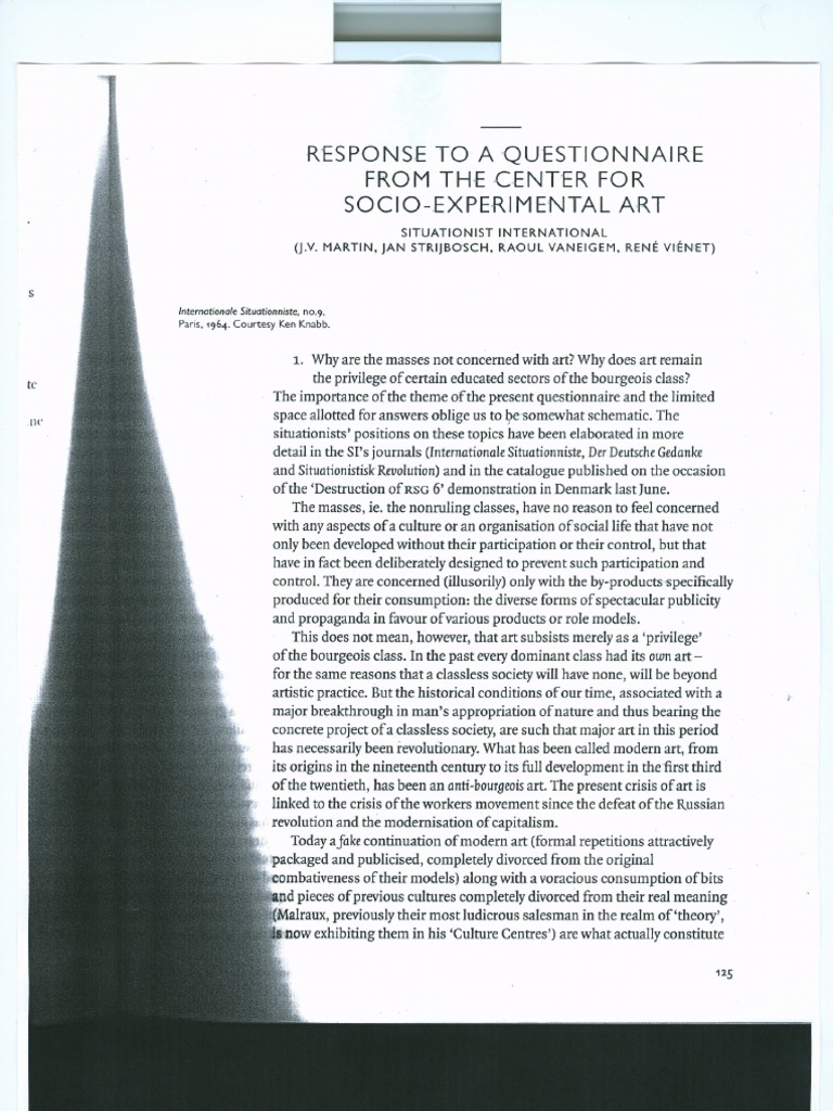 Art and Social Change | PDF | Situationist International