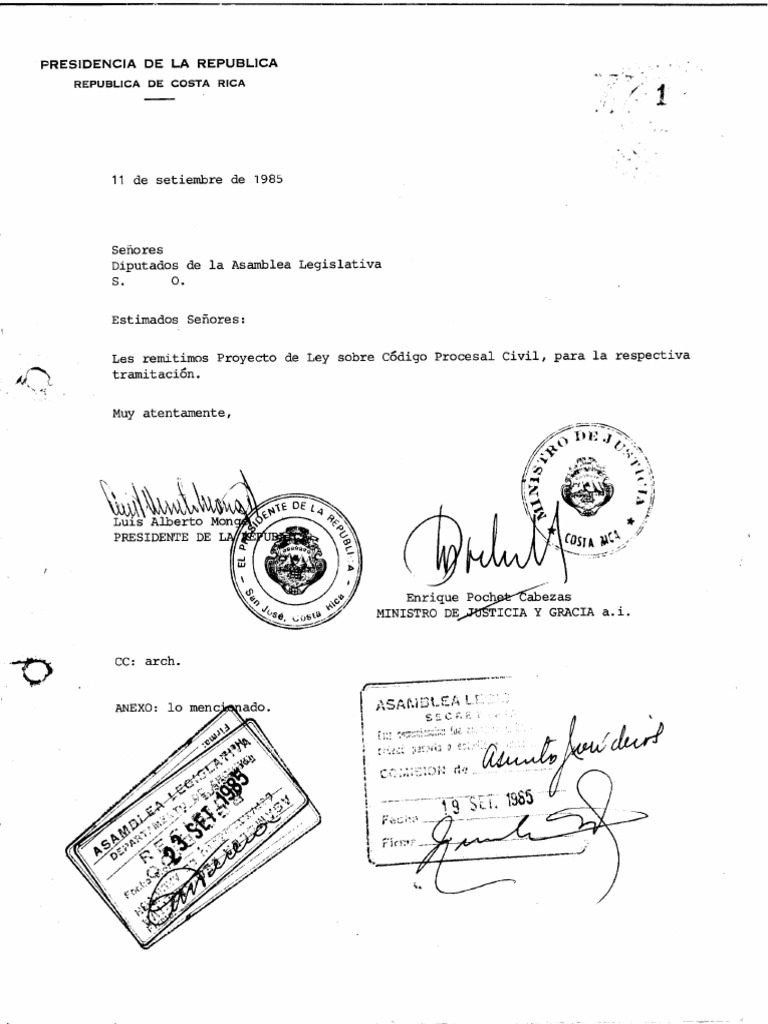Proyecto Código Procesal Civil 1990 Costa Rica | PDF | Ley procesal ...