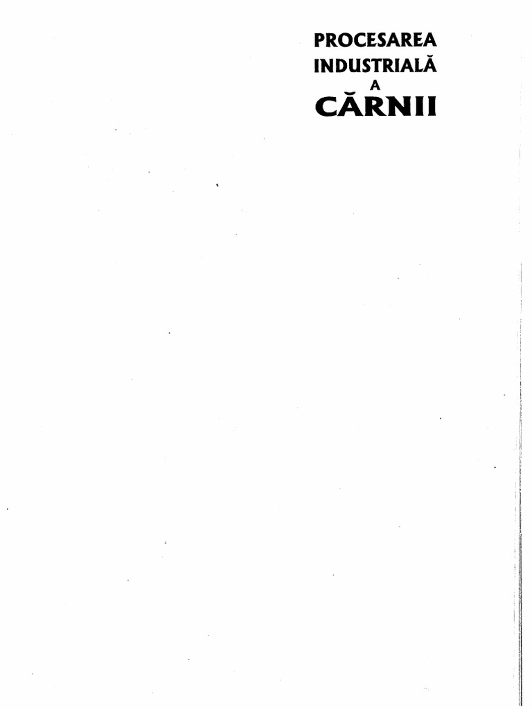 Procesarea Industriala A Carnii PDF | PDF | Science & Mathematics