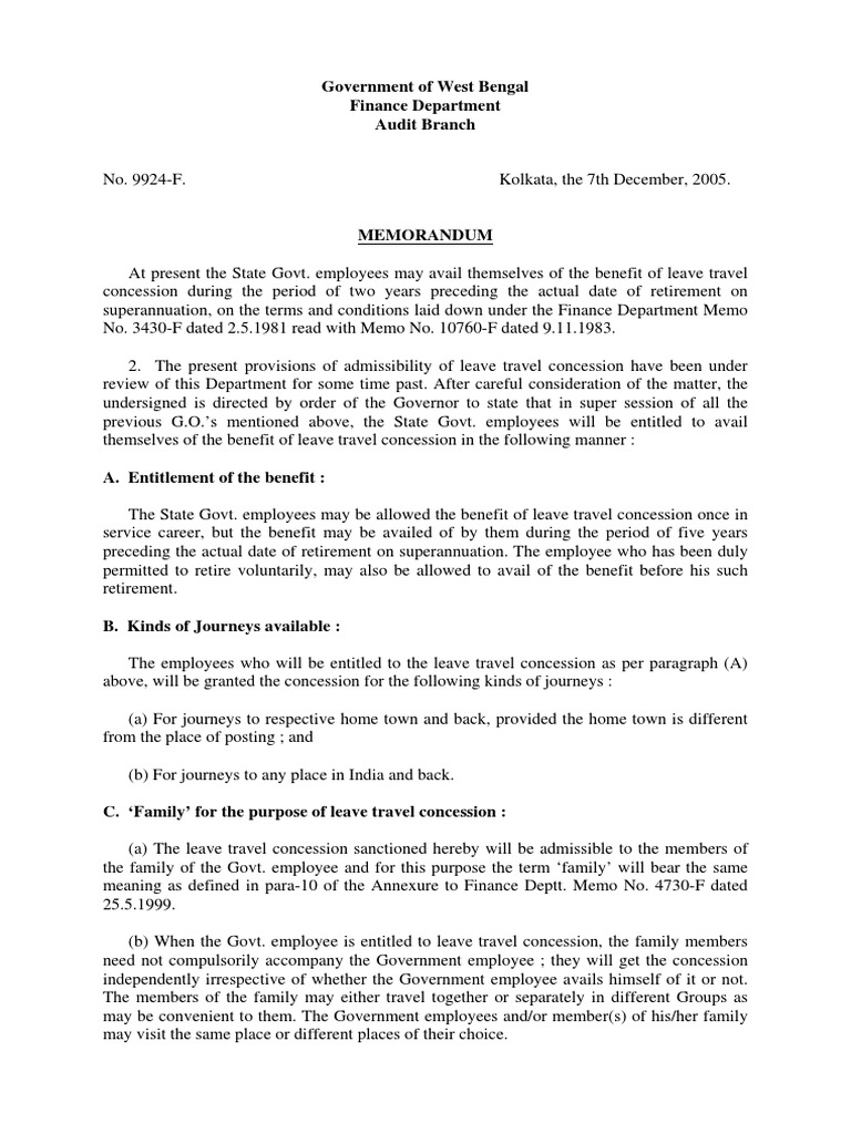 Leave Travel Concession | Employment | Ticket (Admission)