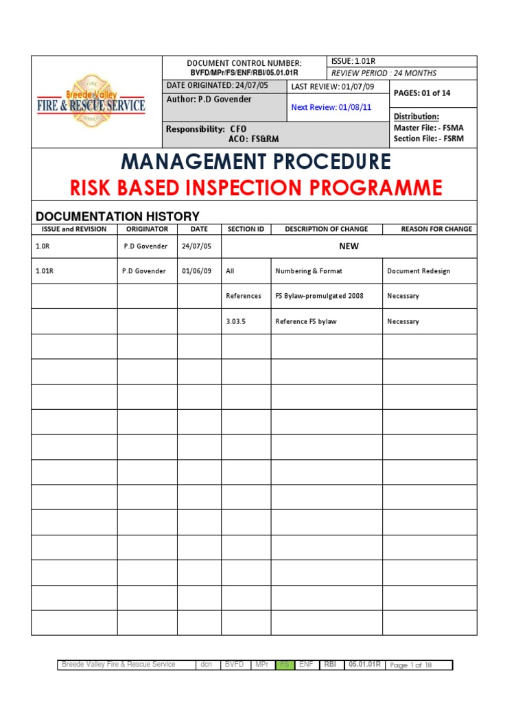 HSE - Risk Based Inspection Programme | PDF | Risk | Safety