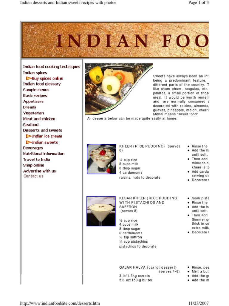 Sweets | PDF | Cuisine | Food And Drink