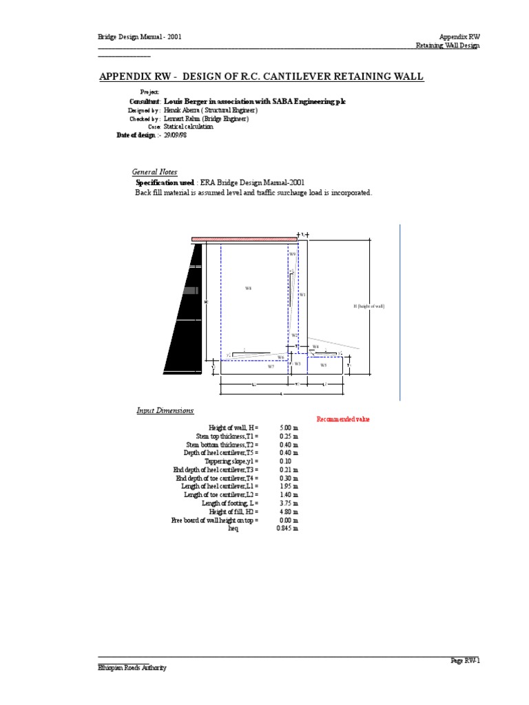 RC Retaining Wall Design | Strength Of Materials | Soil