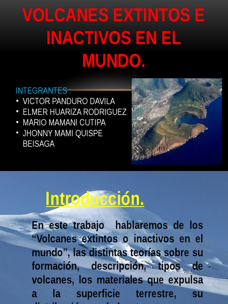 Volcanes Extintos-Grupo 10 | PDF | Vulcanología | Volcán