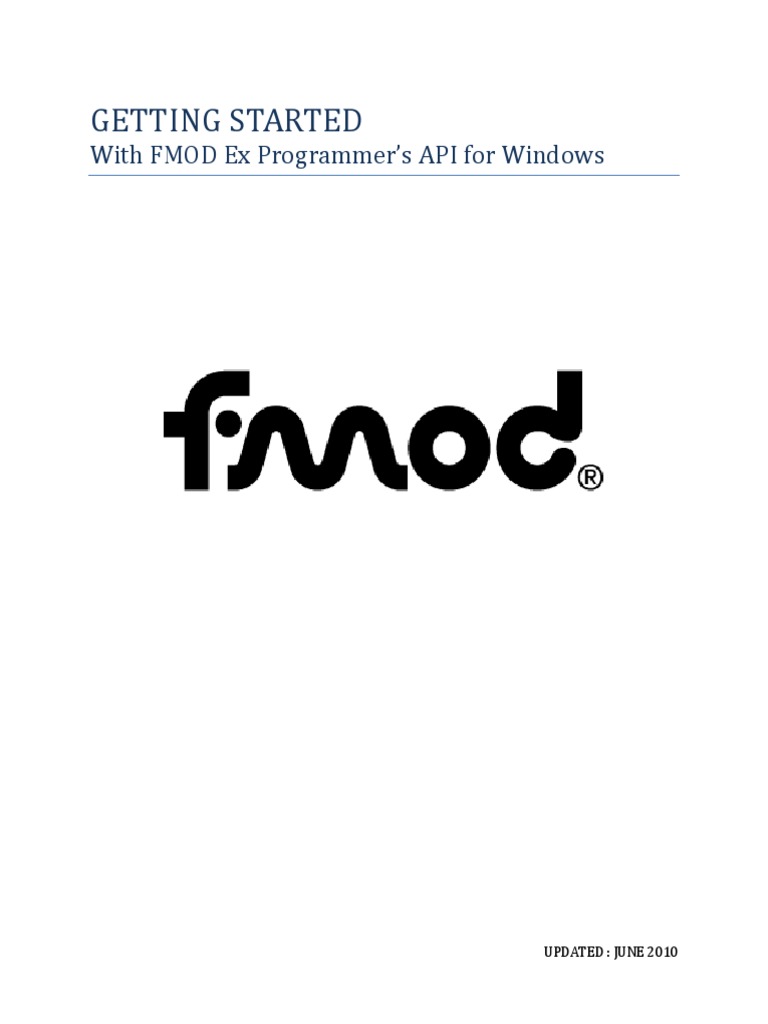 Fmod Ex Programmer API | PDF | Application Programming Interface | Microsoft Windows