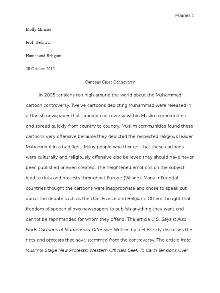 Muhammad Cartoon Controversy Analysis | PDF | Religion And Belief ...