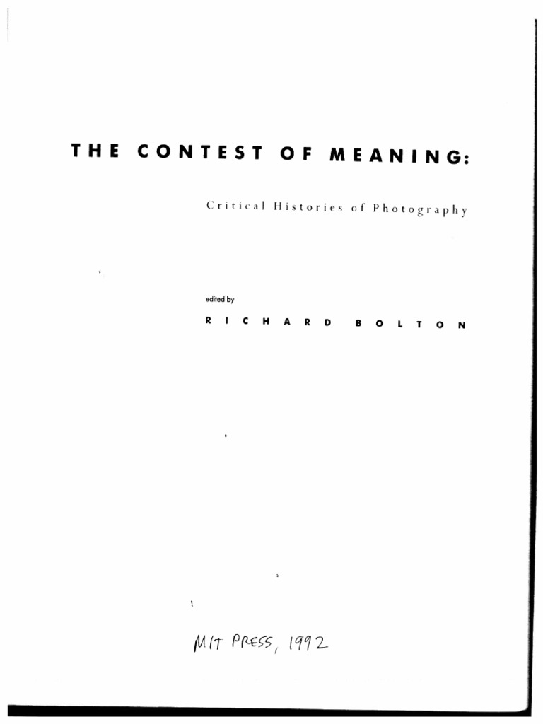 The Contest of Meaning | PDF