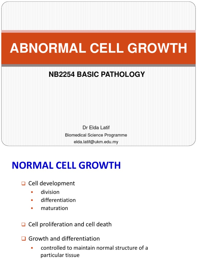 Pathology - Abnormal Cell Growth PDF | PDF | Atrophy | Biology