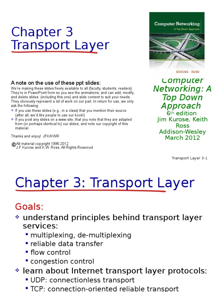 Chapter 3 V6.0 | PDF | Transmission Control Protocol | Network Congestion