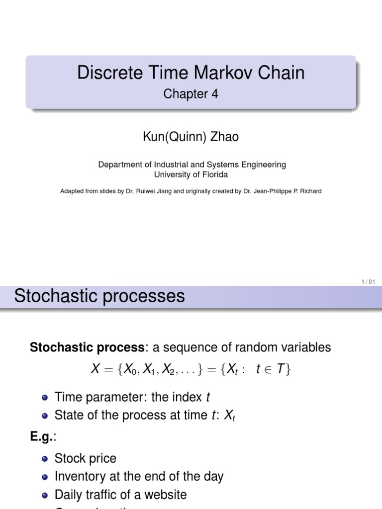 03 DTMC 1+2+3 | PDF | Markov Chain | Stochastic Process