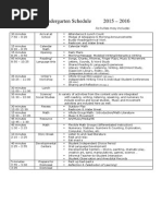 Kindergarten Daily Schedule Sample | PDF