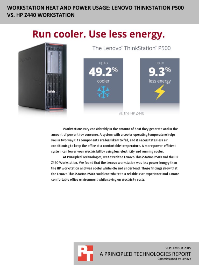 Workstation Heat and Power Usage: Lenovo ThinkStation P500 vs. HP Z440 ...