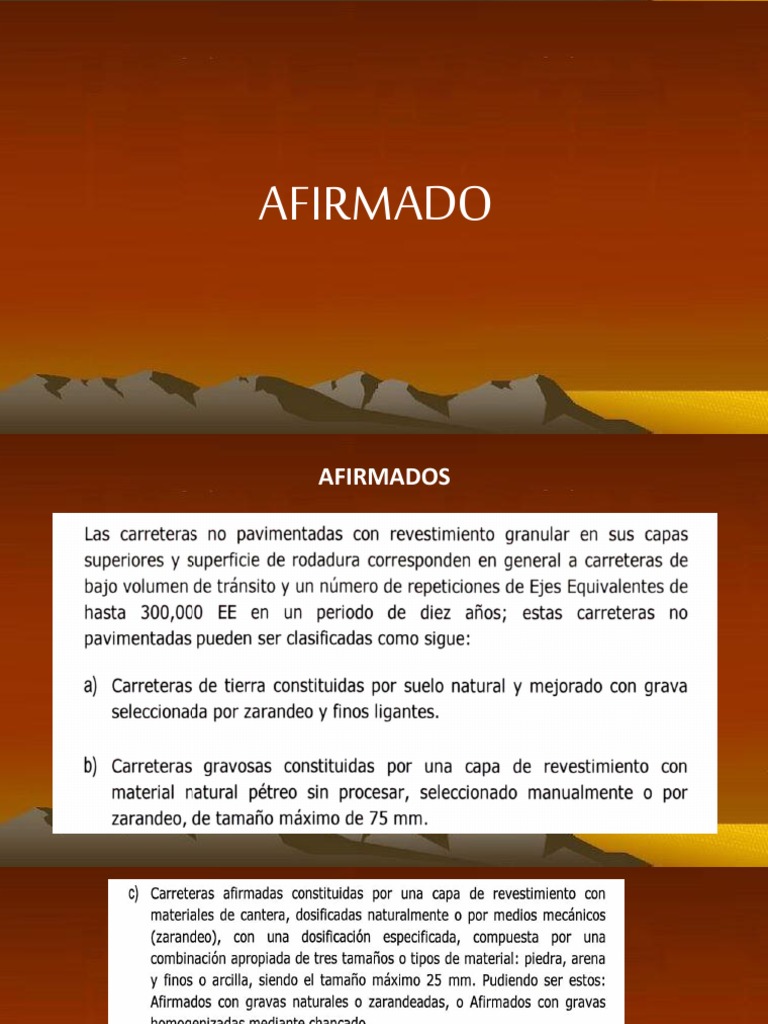 Diseño de Afirmado | PDF | Naturaleza